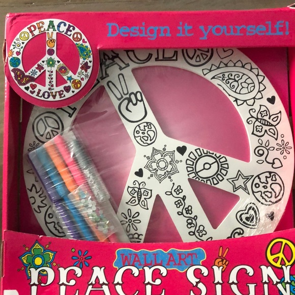 Toys | Nwt 12 Peace Sign Wall Art Gem Stones Markers | Poshmark